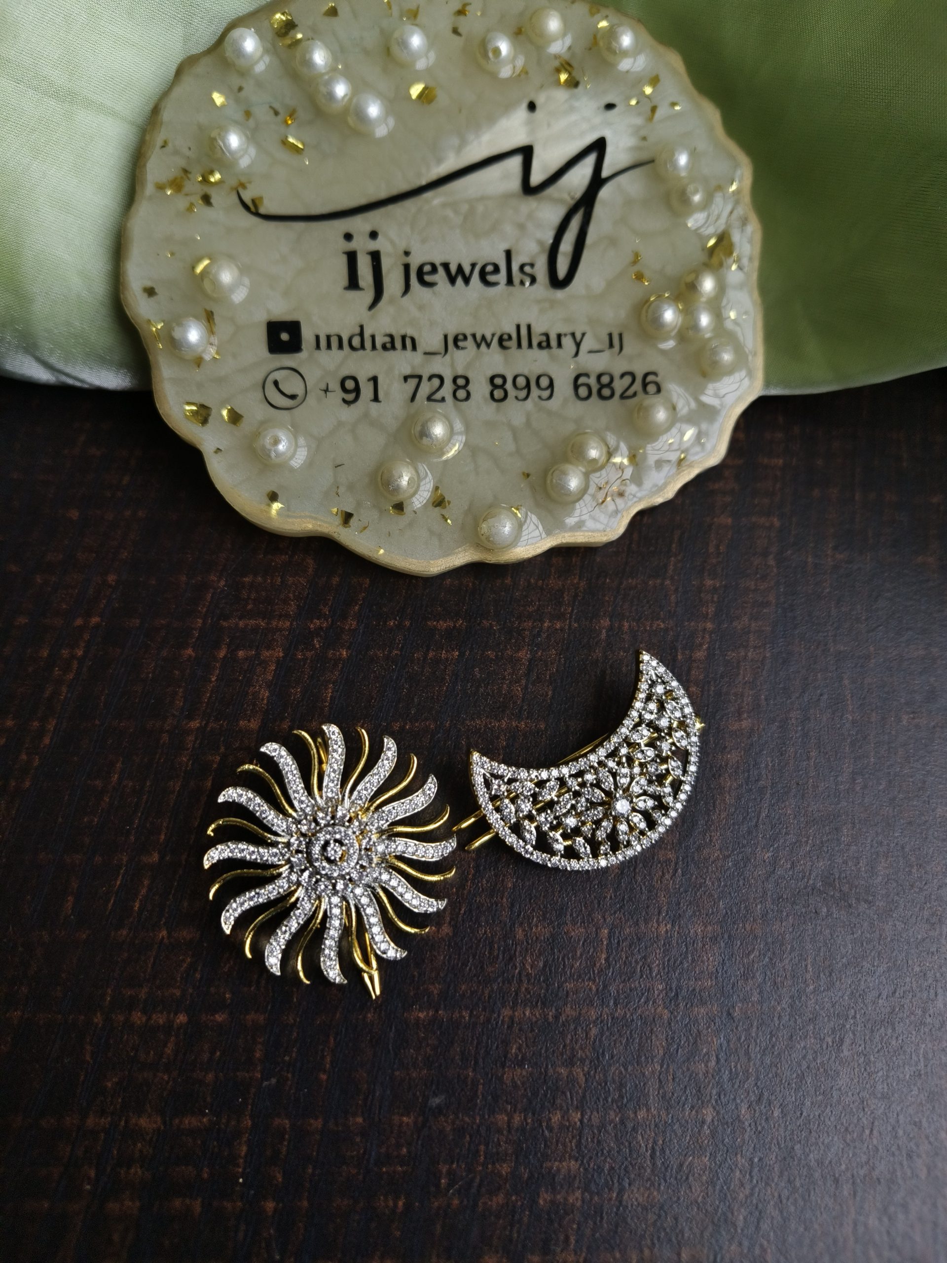 White Stone Suryavanka Chandravanka – Indian Jewllery